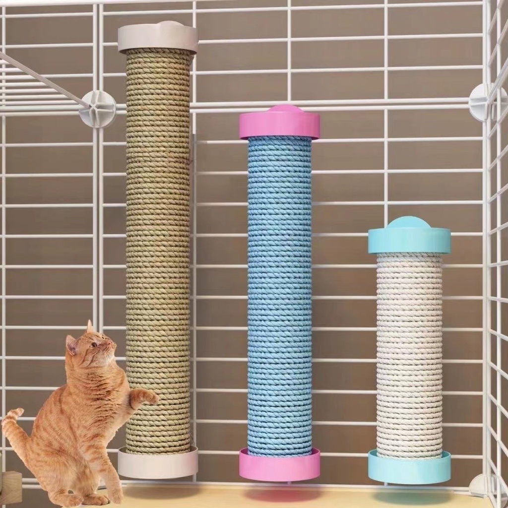 Suspended Cat Cage Scratching Post Replaceable Sisal Column Cat Scratch Board Cat Scratcher Cat ...