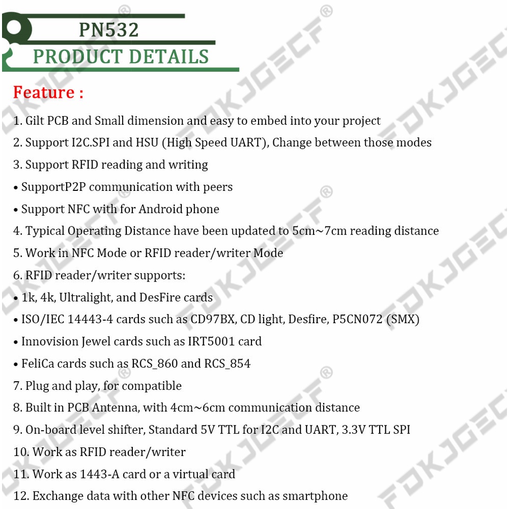 PN532 NFC NXP RFID Module V3 Kit Near Field Communication Reader Module ...