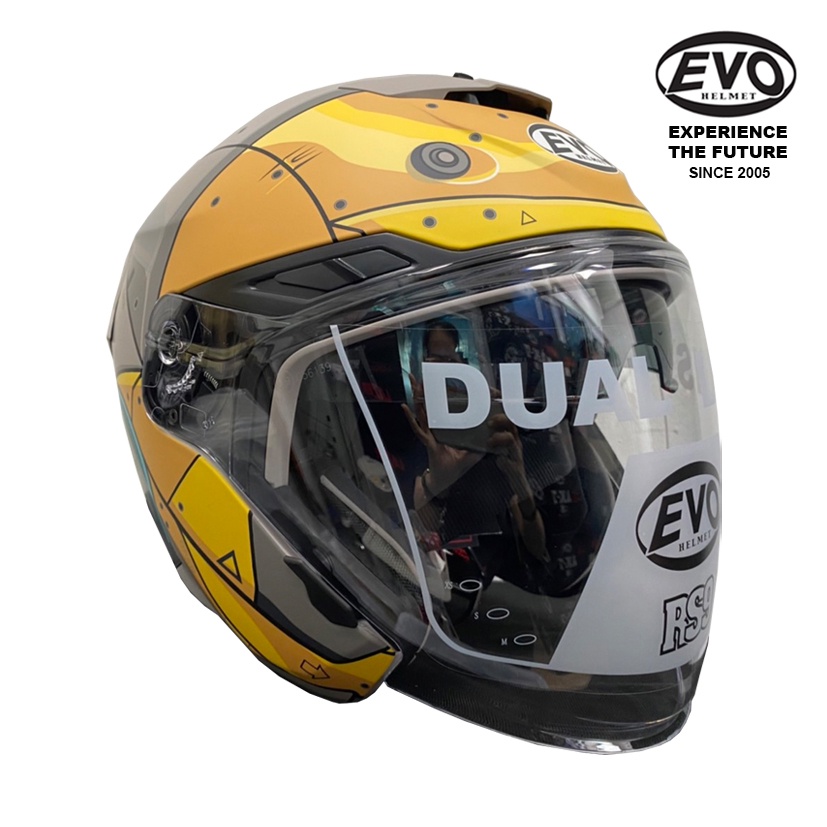 EVO RS9 Iron Jet Helmet (FREE EVO RS9 HELMET & HEVIK HELMET BAG ...