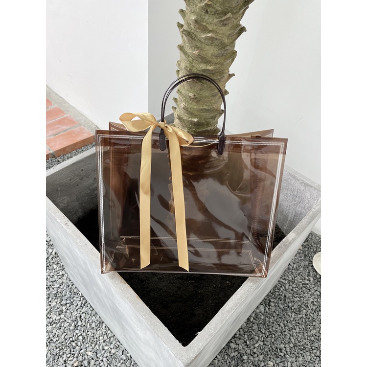 Transparent Tote Bags Packaging Bags Gift Bags PVC | Shopee Singapore