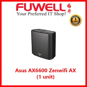 ASUS ZenWiFi AX (XT8) AX6600 Whole-Home Tri-band Mesh WiFi 6 System (1 ...