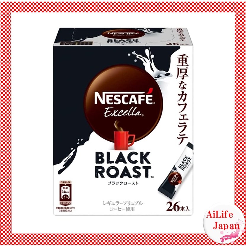 Nescafe Exela Black Roast Stick Coffee [Heavy taste Cafe Latte] 26P ...