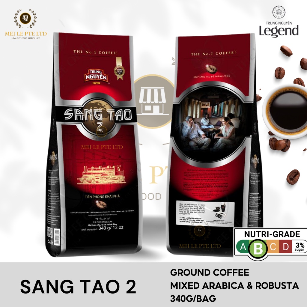 [SG STOCK] Ground coffee Trung Nguyen Sang Tao 2 - 340g/bag | Shopee ...