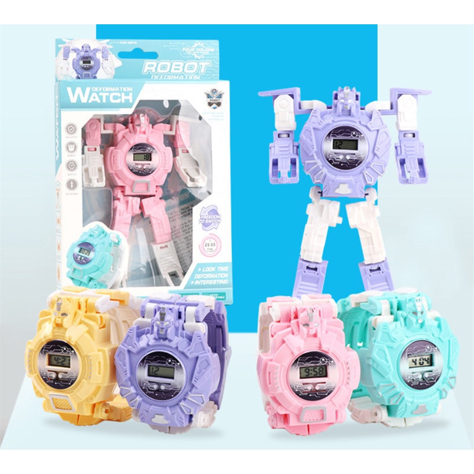Robot Watch Children Watch Digital Toys Children Robot Transform Watch ...