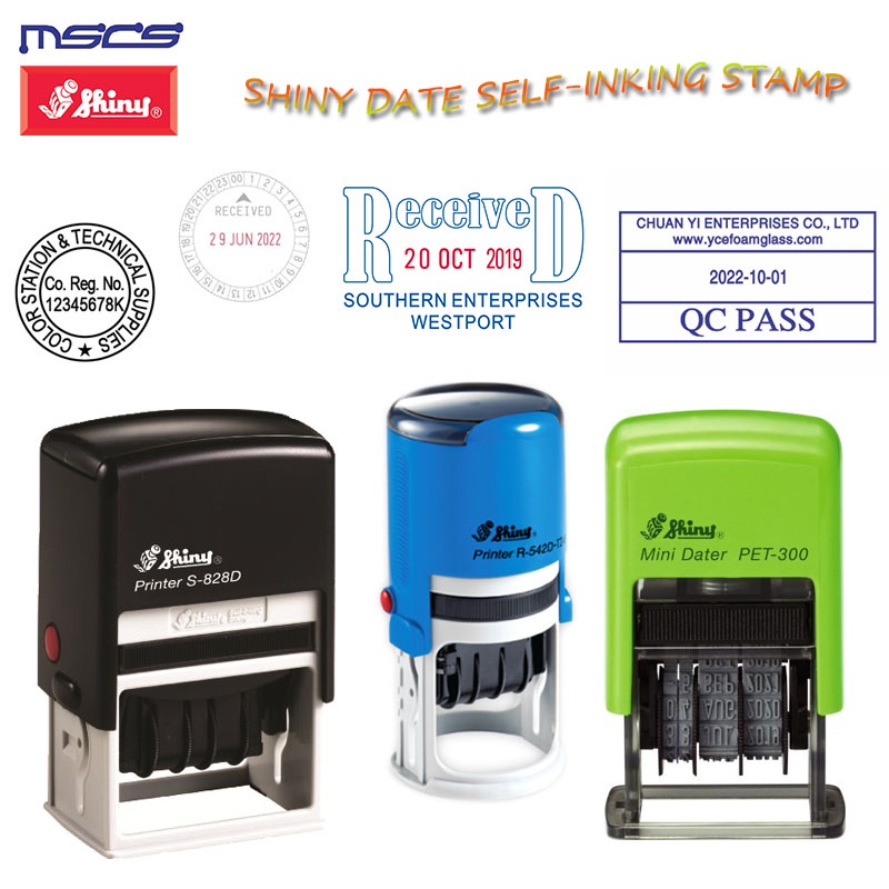 TAIWAN SHINY CUSTOMIZED ADJUSTABLE DATE SELF INKING STAMP | Shopee ...