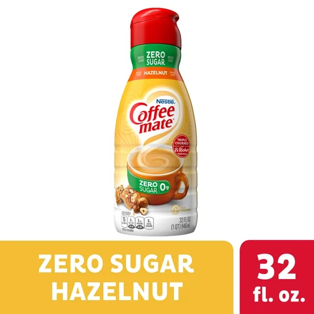 Nestle Coffee Mate Liquid Hazelnut Sugar Free Coffee Creamer, 32 fl oz ...