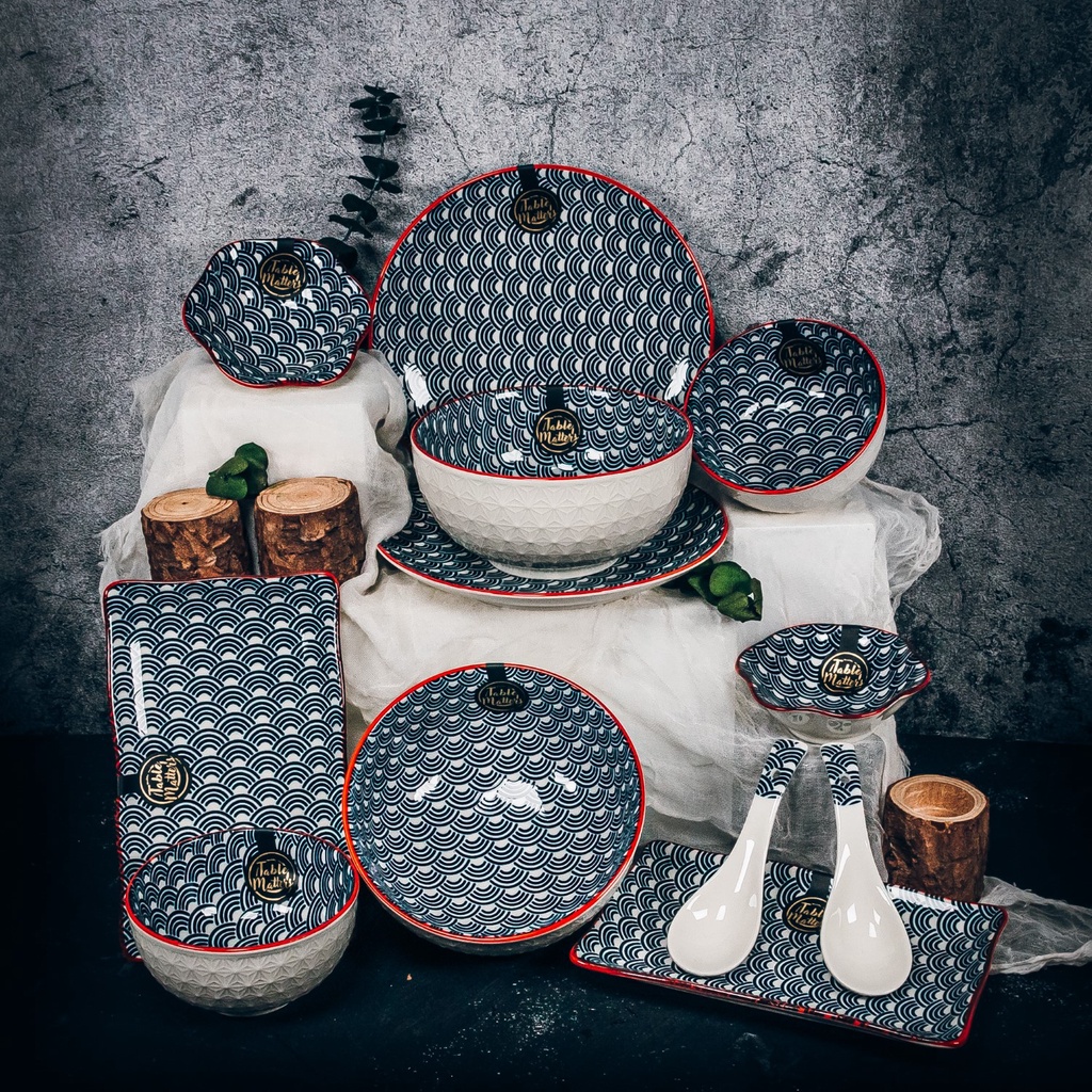 Table Matters - Blue Wave 12PCS Dining Set [Plate | Bowl | Saucer ...