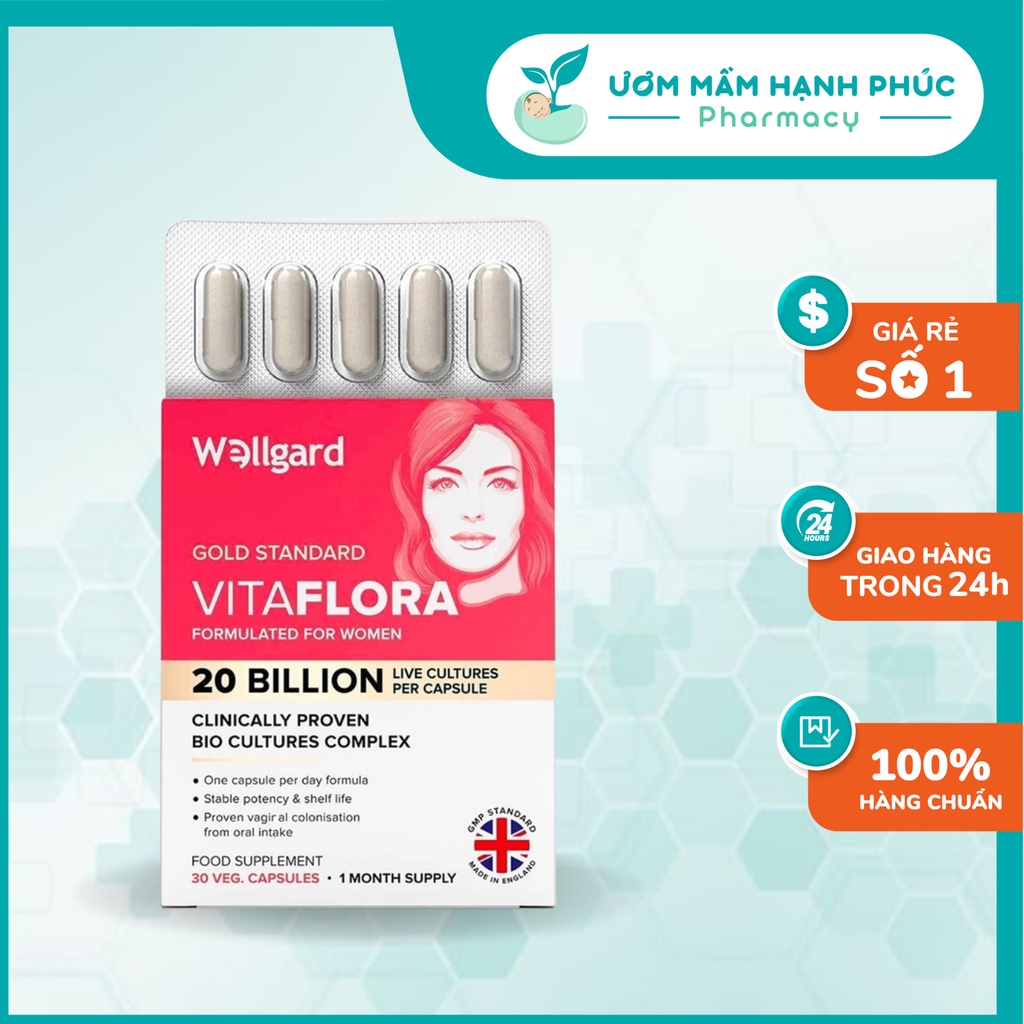 Vitaflora Wellgard Gynecological Probiotics 20 Billion Beneficial ...
