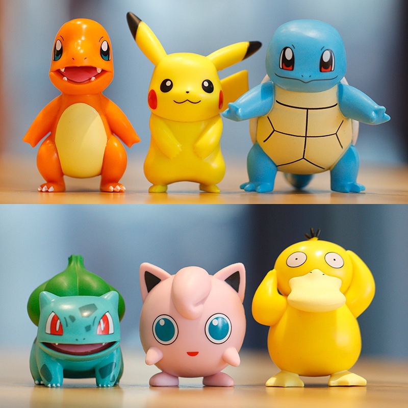 6Pcs/Set Pokemon Pikachu Pet Collection Pocket Monste Figure Action ...