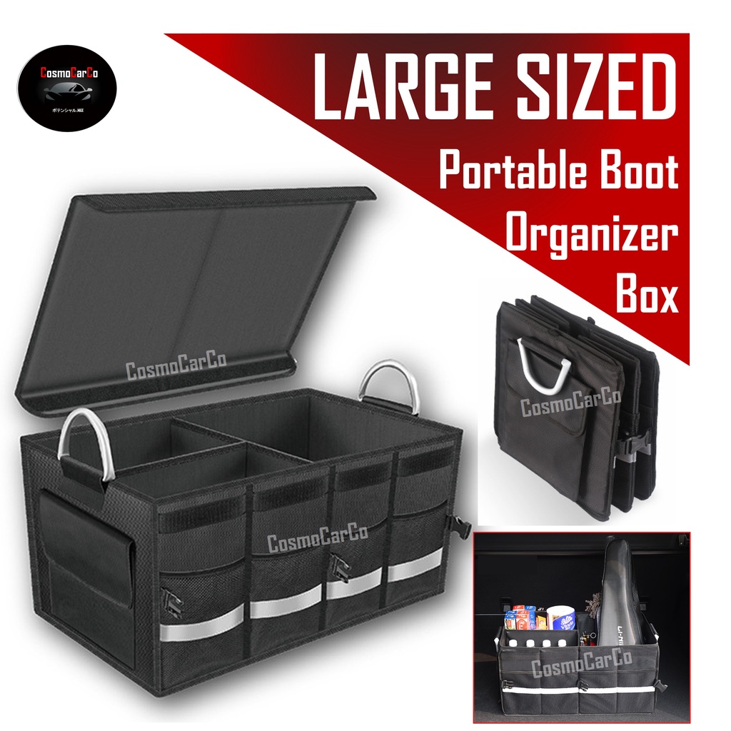 🔥SG SELLER🔥Car Boot Organiser Box Storage Portable Organizer Container ...