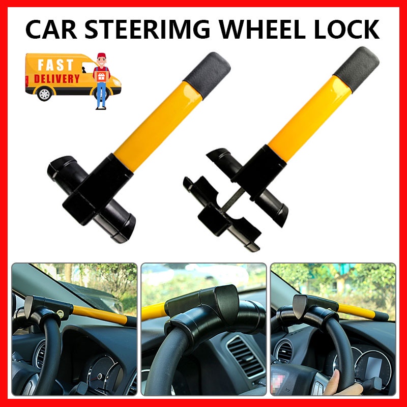 Universal Steering Wheel Lock Security Anti Theft Heavy Duty Car Suvs ...