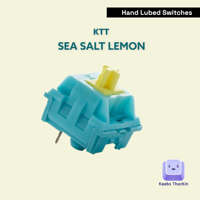 [Keebs_Thockin] Lubed/Stock KTT Sea Salt Lemon Mechanical Keyboard ...