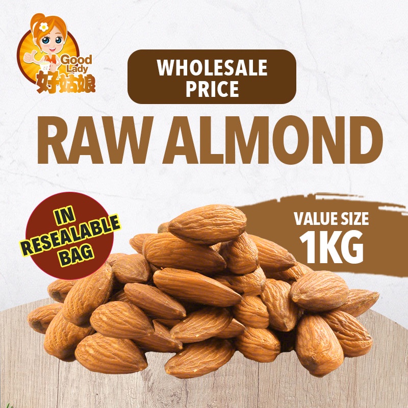 [Healthy Nuts] Raw California Almonds -1kg (500g x 2 packs) | Shopee Singapore