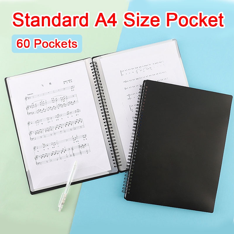 Flexible 30 Sheets (60 Pages) Piano Music Score Holder Folder Smooth ...