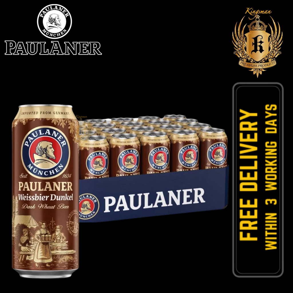 Paulaner Hefe Dunkel Can 24 x 500ml (BBD: July 2024) | Shopee Singapore