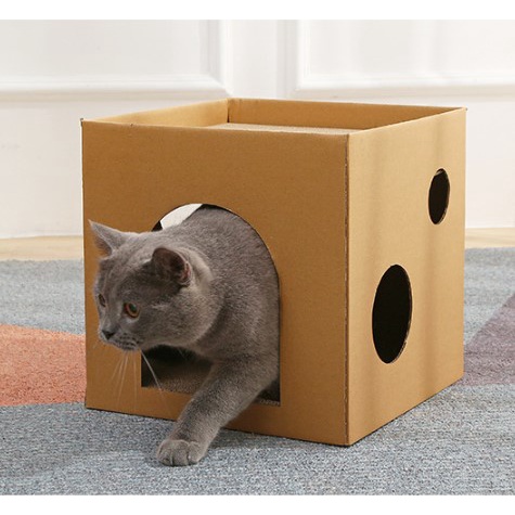 46cm Cat Wooden House Tahan Lama Wood Box Lego Cat House Wooden House ...