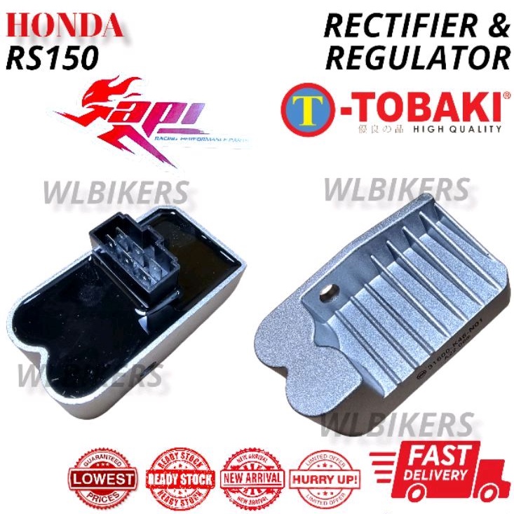 HONDA RS RS150R RS150 DASH125 FI WAVE125 FI 6 PIN RECTIFIER & REGULATOR ...