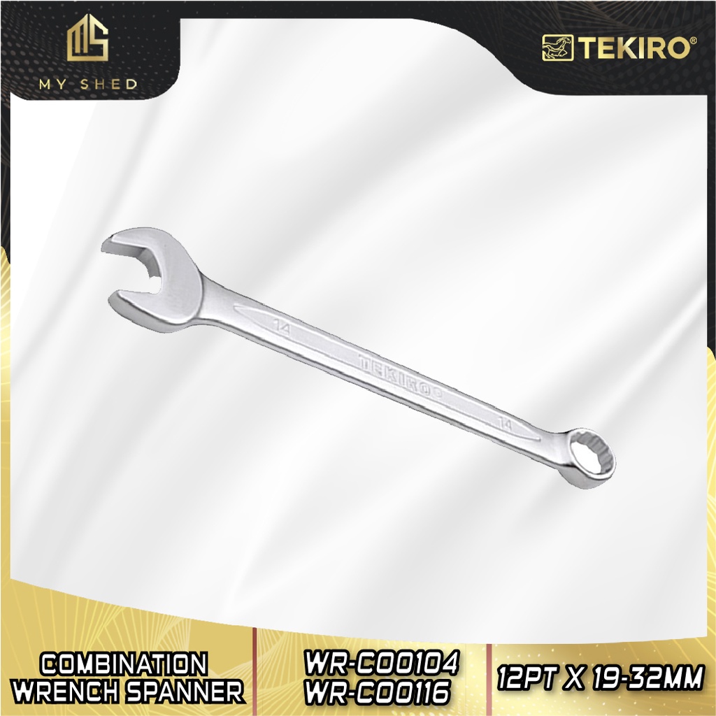 TEKIRO Combination Wrench Spanner (12 Points x 19-32mm) WR-CO0104 - WR ...