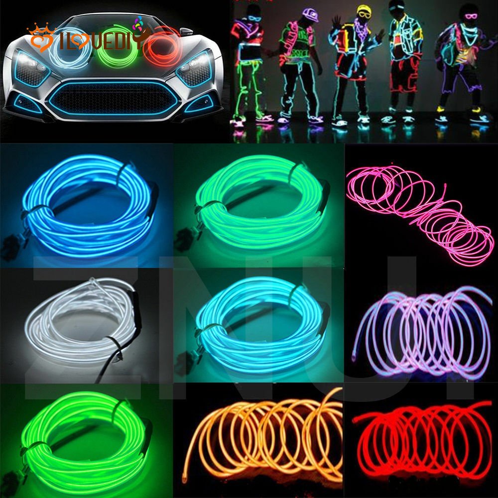 Portable Neon Light El Wire with Battery Pack / Neon Glowing ...