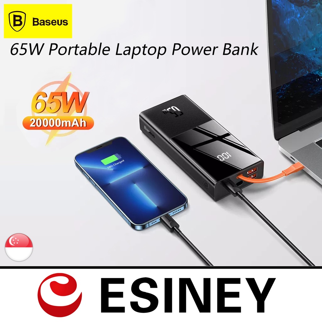 Baseus Elf Super Fast Charge 65Watt powerbank Digital Display Fast ...