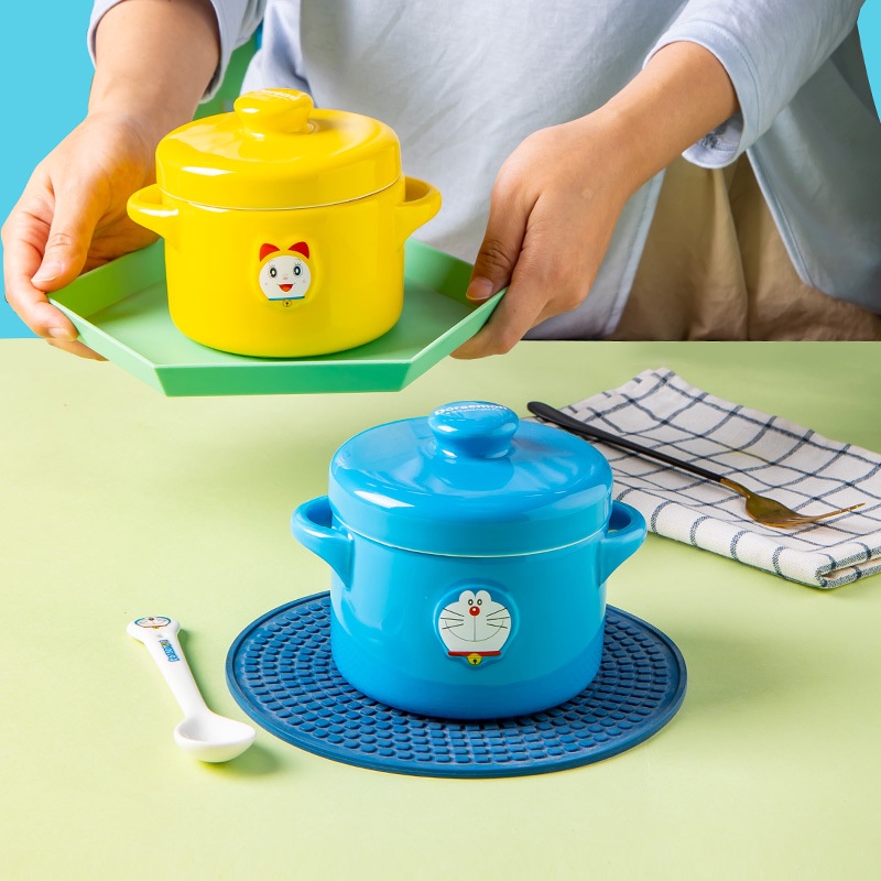 Doraemon Ceramic Water-Proof Stew Cup Household Bird's Nest With Lid ...