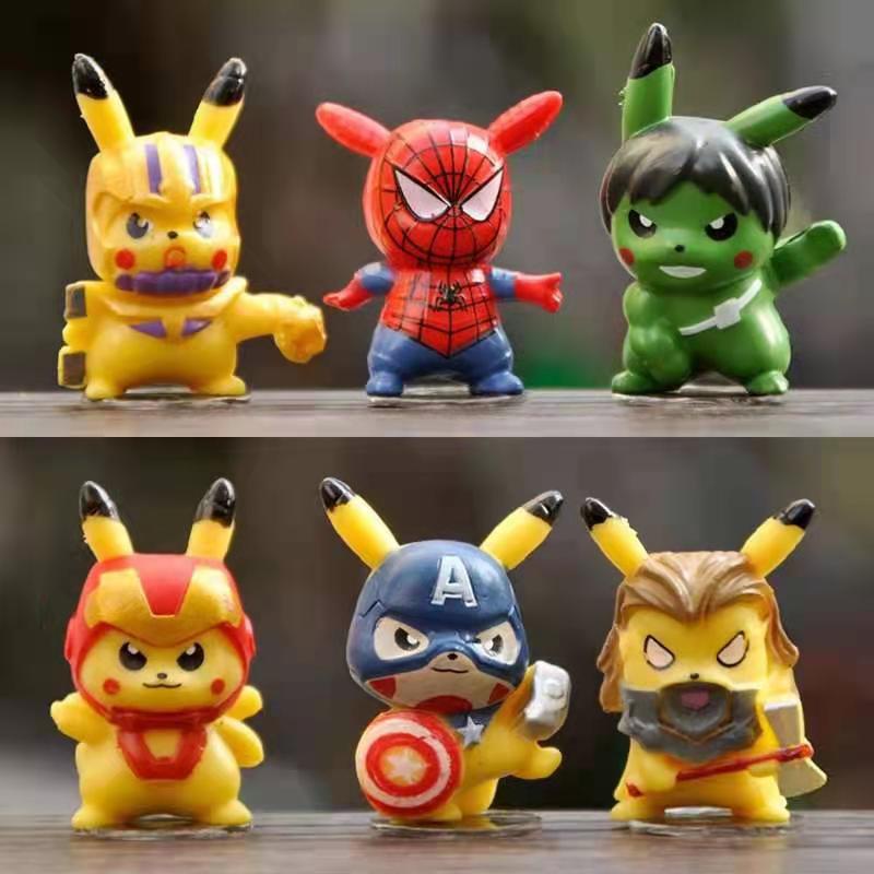 10pcs/set Pokemon Action Figure Toy Set Mini 5CM Pikachu Cosplay Spider ...