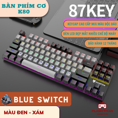 K80 Blue Switch Led Mechanical Gaming Keyboard with 10 Different Modes ...