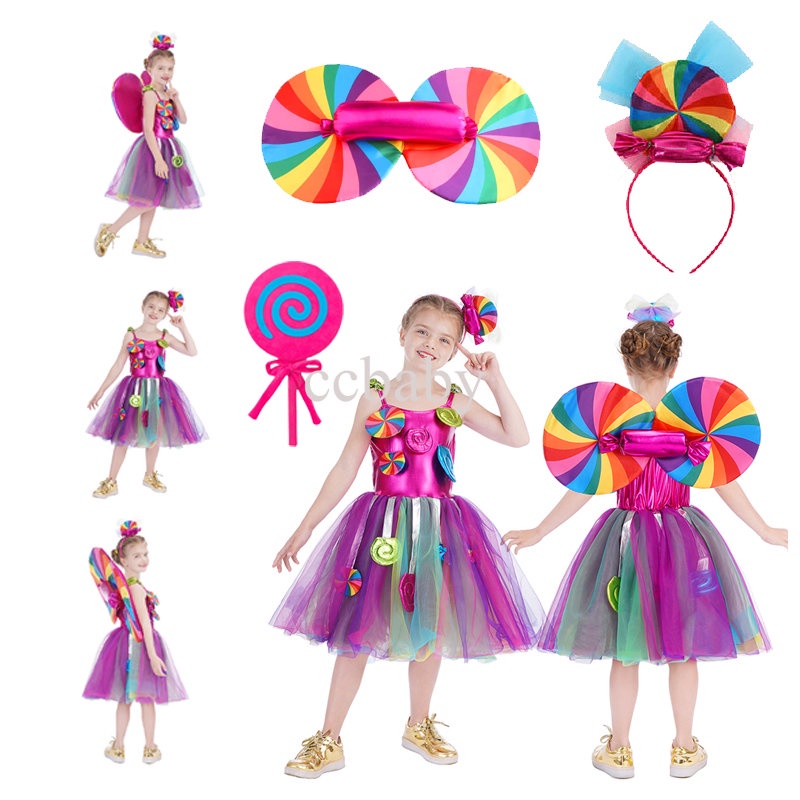 Hot-Selling Candy Princess Dress for Girl Lollipop Birthday Theme Party ...