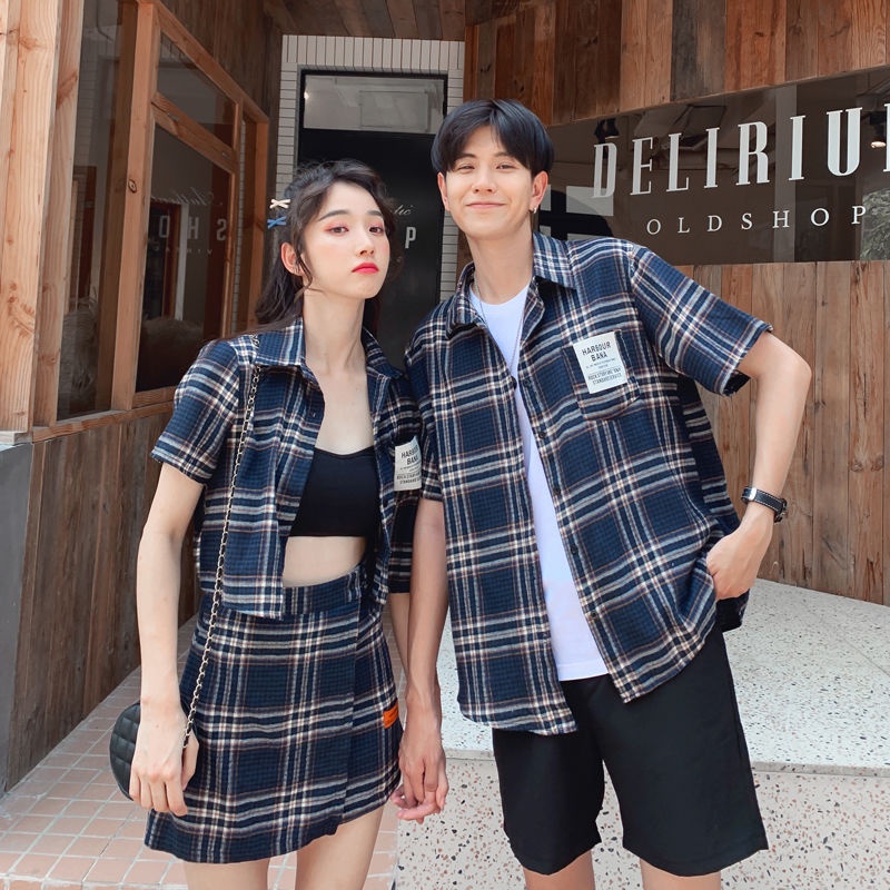 Different Yin Couple Clothess Small number of designs Super Fire Plaid ...
