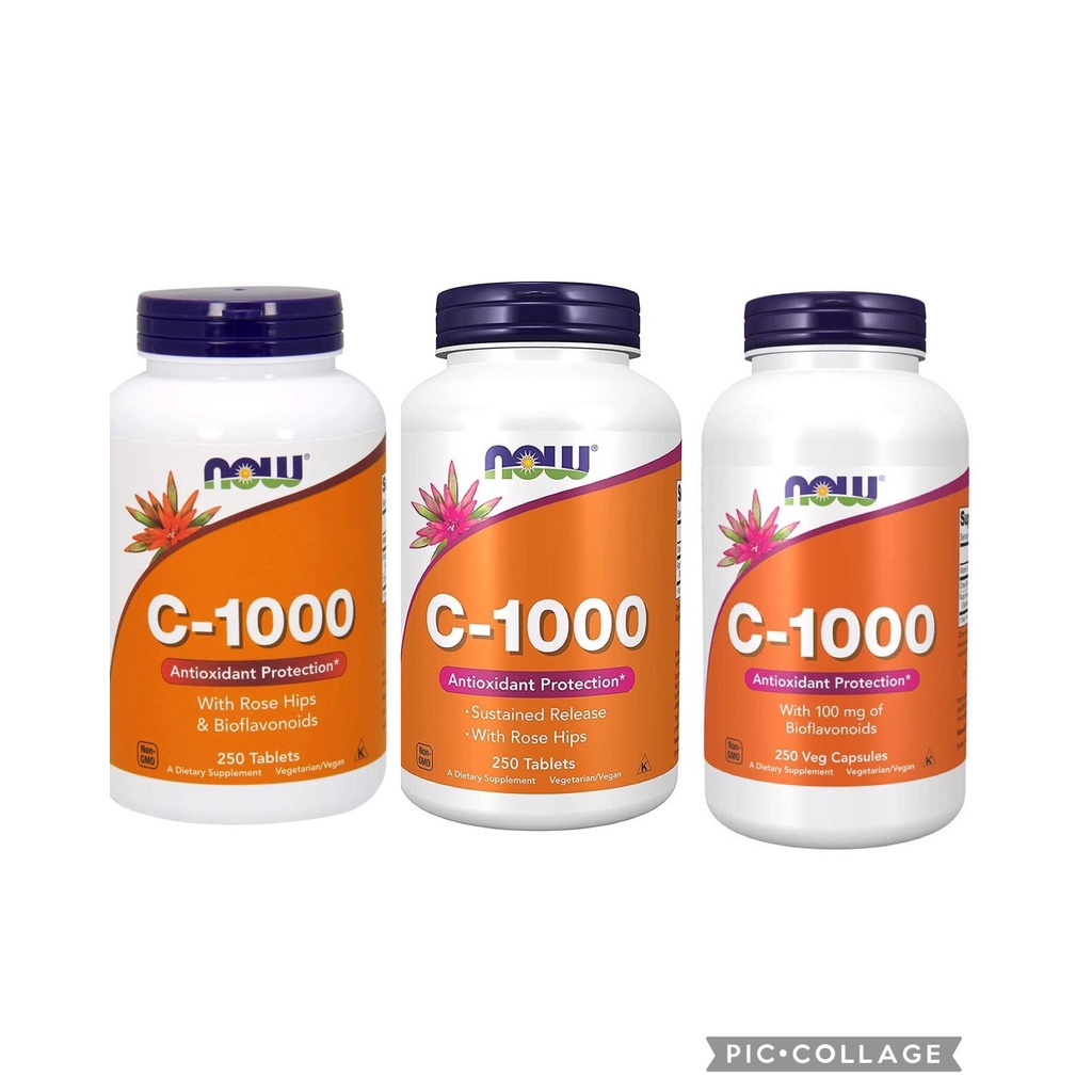 [SG] Now Foods Vitamin C 1000 mg, 100 / 250 Tablets | Shopee Singapore