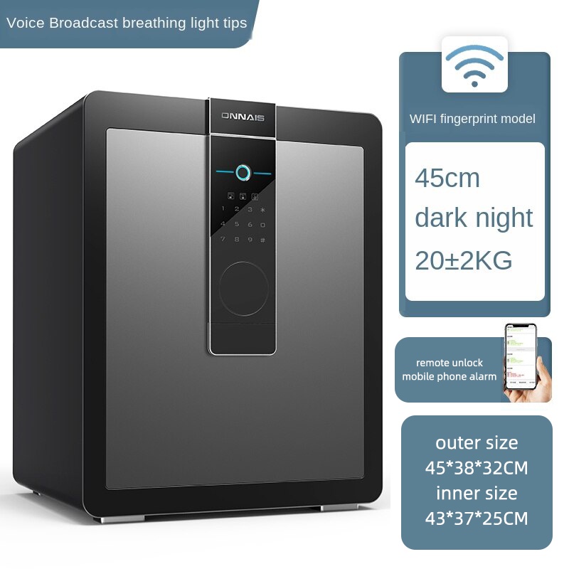 Of fingerprint password 45cm safe box home WIFI remote alarm office ...