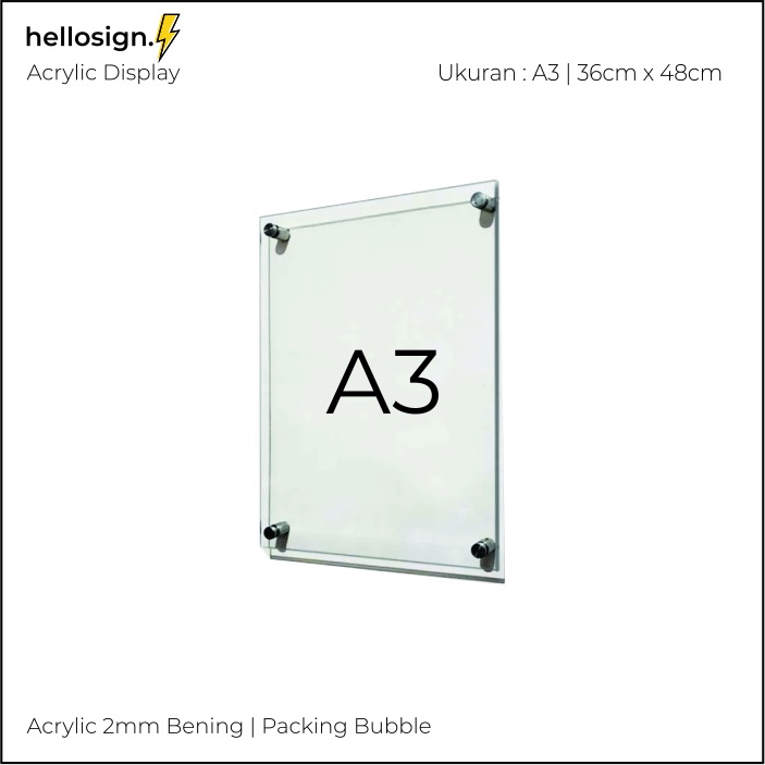 Acrylic Display Wall Poster | Frame Frame | A3 Acrylic Display Frame ...