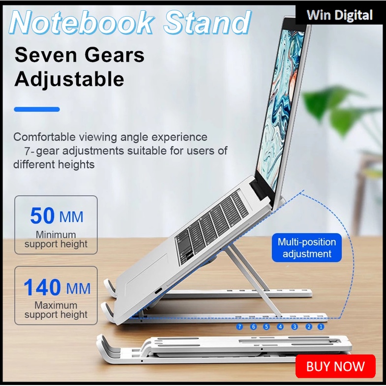 Portable Adjustable Laptop Stand Foldable Support Base Notebook Stand ...