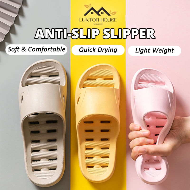 {SG} Anti-Slip Bathroom Slippers Soft Sole Indoor Home Slipper Pool ...