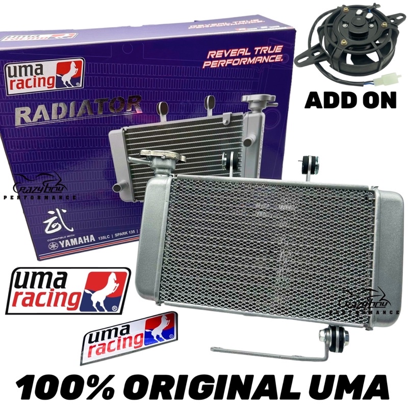 UMA RACING LC135 V1-V7 BIG RADIATOR RACING (EXTRA BIG 30% THAN STANDARD ...