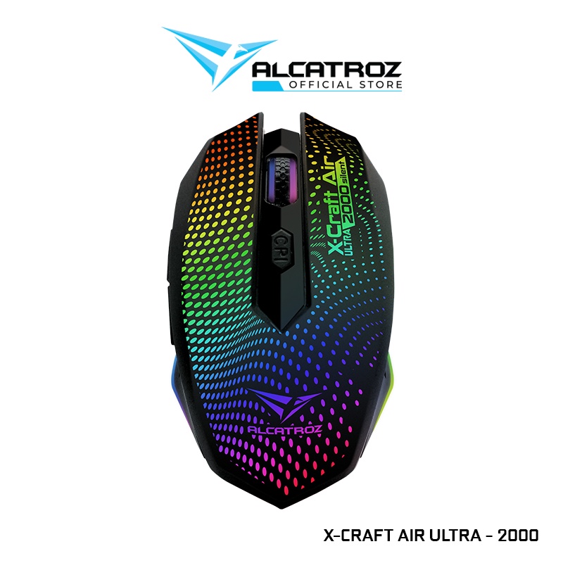 Alcatroz X Craft Air Ultra Silent Wireless Gaming Mouse 3200 CPI Pulsating Effects Free Mousepad Shopee Singapore