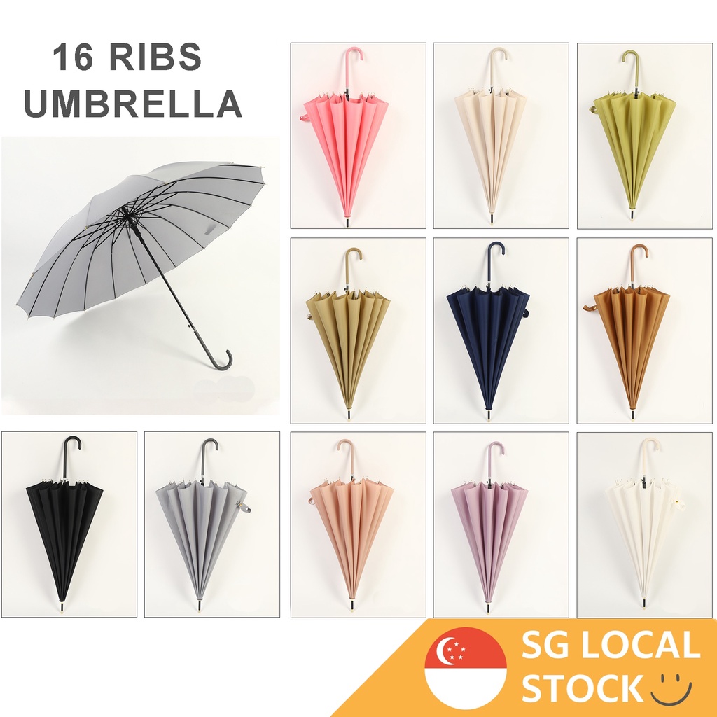 Umbrella 16 Ribs Strong Wind Resistant, with Drip-proof Case (optional ...