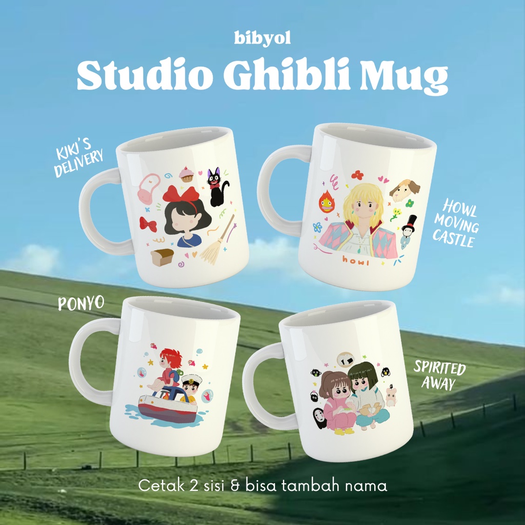 Glass MUG CUSTOM Name Ceramic Character ANIME STUDIO GHIBLI KIKI'S ...