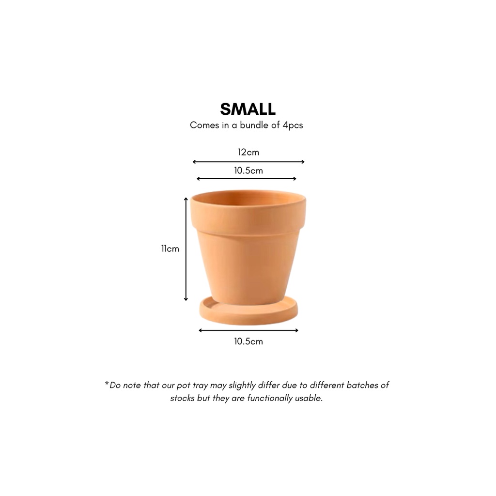 Bundle Set Terracotta Pottery Flower Pots | Red Pottery Pot | Porous ...