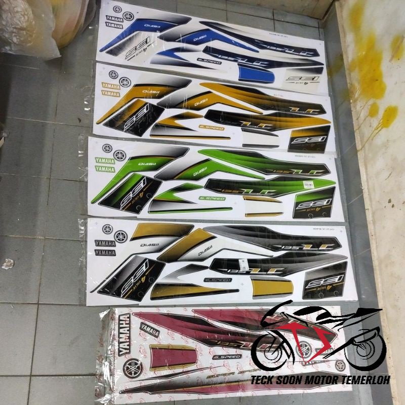 stiker body sticker stripe cover set (4) yamaha lc135 lc 135 lc135 v1 ...