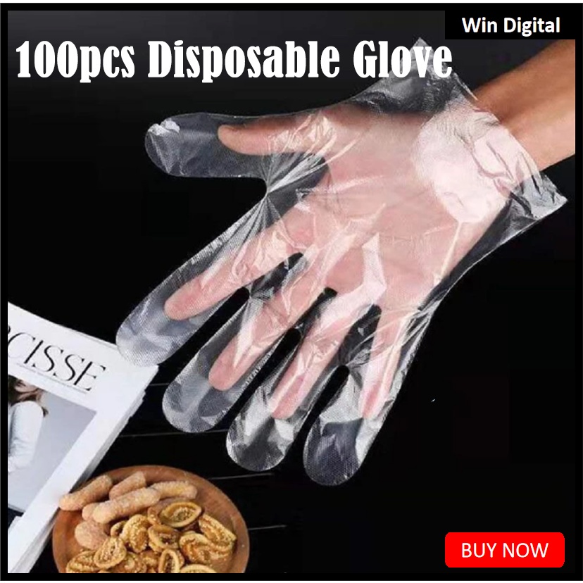 Disposable Gloves One-off Plastic Gloves Restaurant BBQ Transparent Eco ...