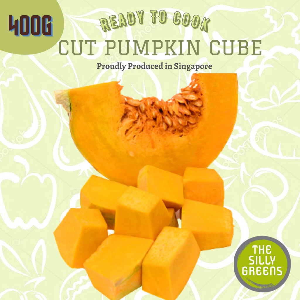 [The Silly Greens] Cut & Wash Pumpkin Cube (Ready To Cook) | 400G ...