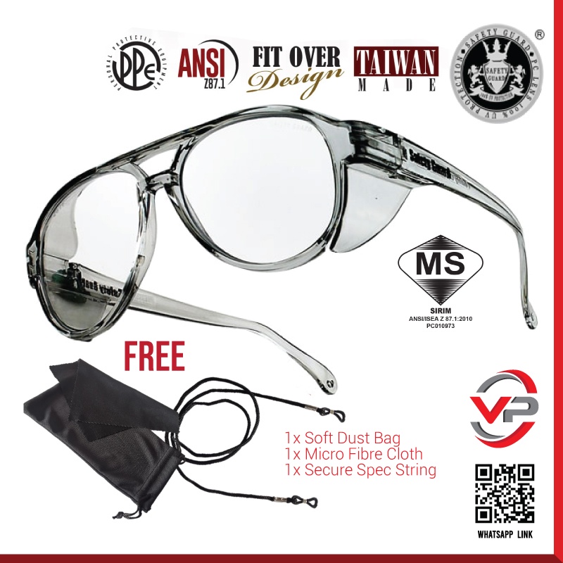 SAFETY GUARD S-189 FIT OVER PRESCRIPTION GLASSES S189 SIRIM DOSH SPEC ...