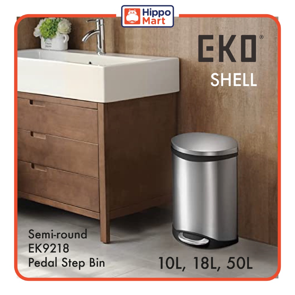 EKO SHELL, EK9218, Multiple Size, Step Pedal Dustbin with Soft Closing ...