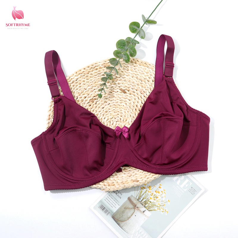 Softrhyme Large Size Wire Bra Slim Plus Size Full Cup Bras Women Bra ...