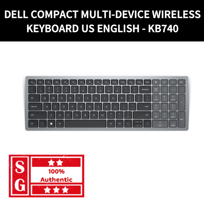 Dell Compact Multi-Device Wireless Keyboard US English - KB740 DELL ... Dell Compact Multi-Device Wireless Keyboard US English - KB740 DELL ...