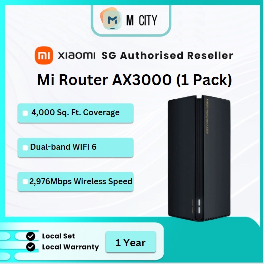 [Xiaomi] Mi Mesh System Router Ax3000 | 1 Year Local Warranty | Shopee ...