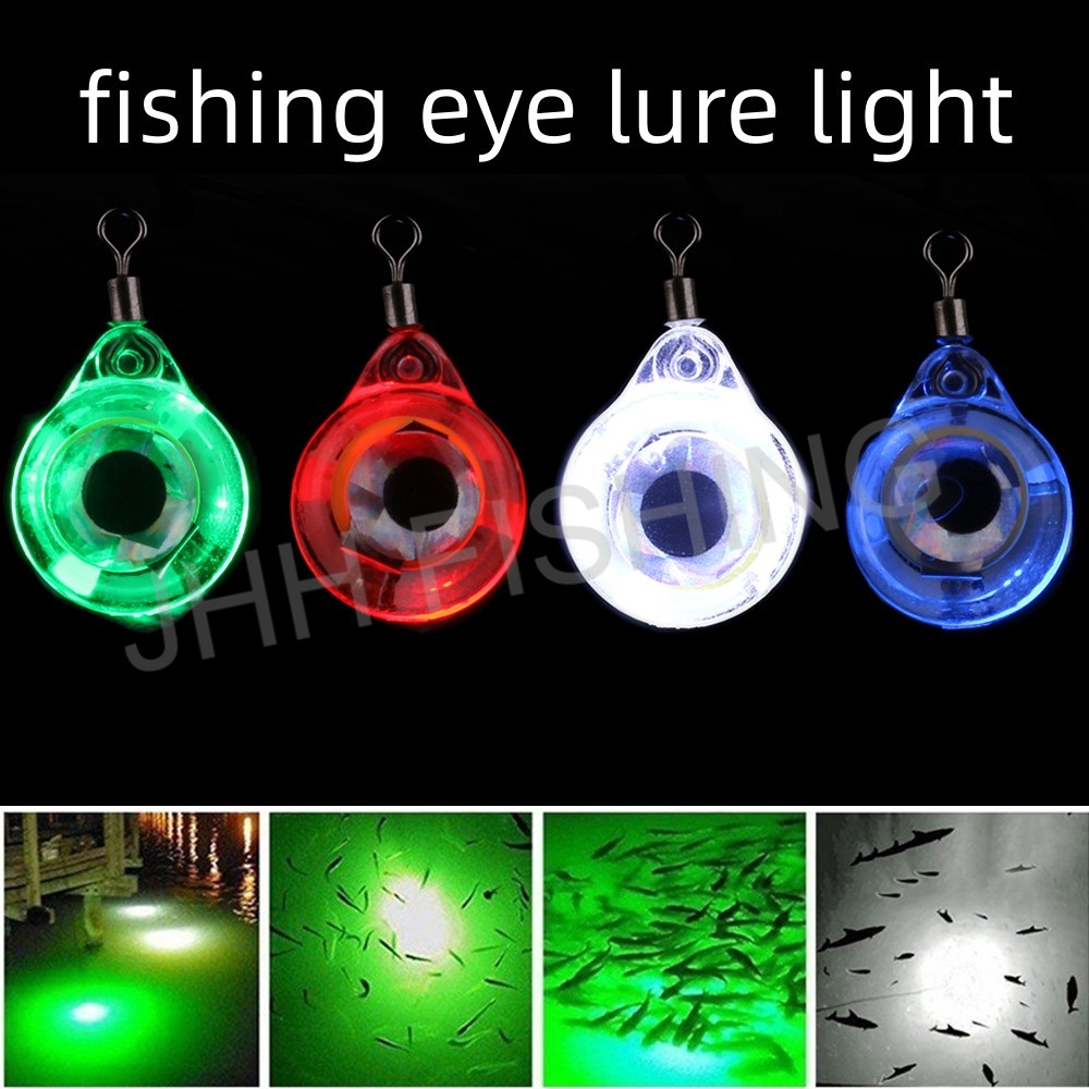 【5 color】Fishing Lure Light Deep Drop Underwater 3D Eye Shape Squid ...