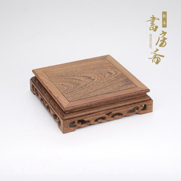 Rosewoody Strange Stone Ornaments Base Square Crafts Chicken Wings Wood ...