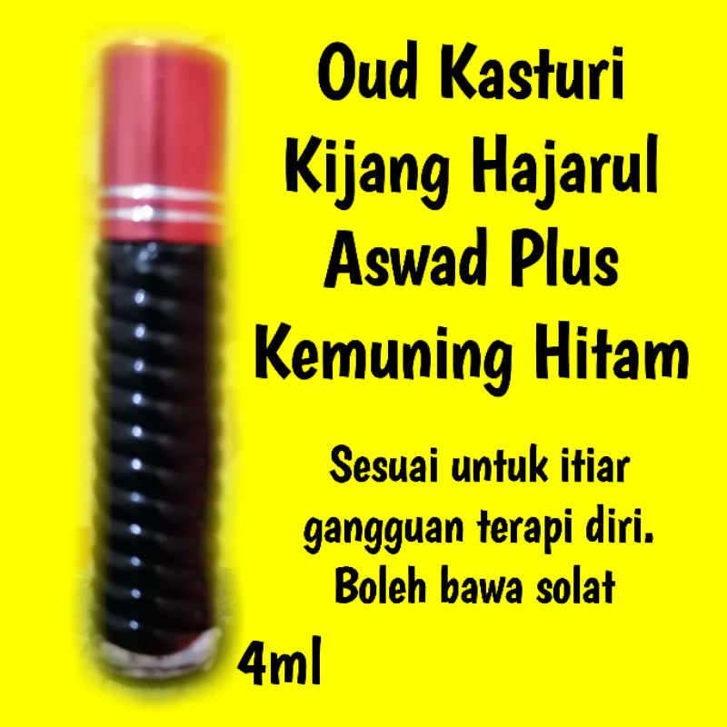 HITAM Oud Kasturi Kijang Hajarul Aswad plus Kemuning Black Fragrant ...